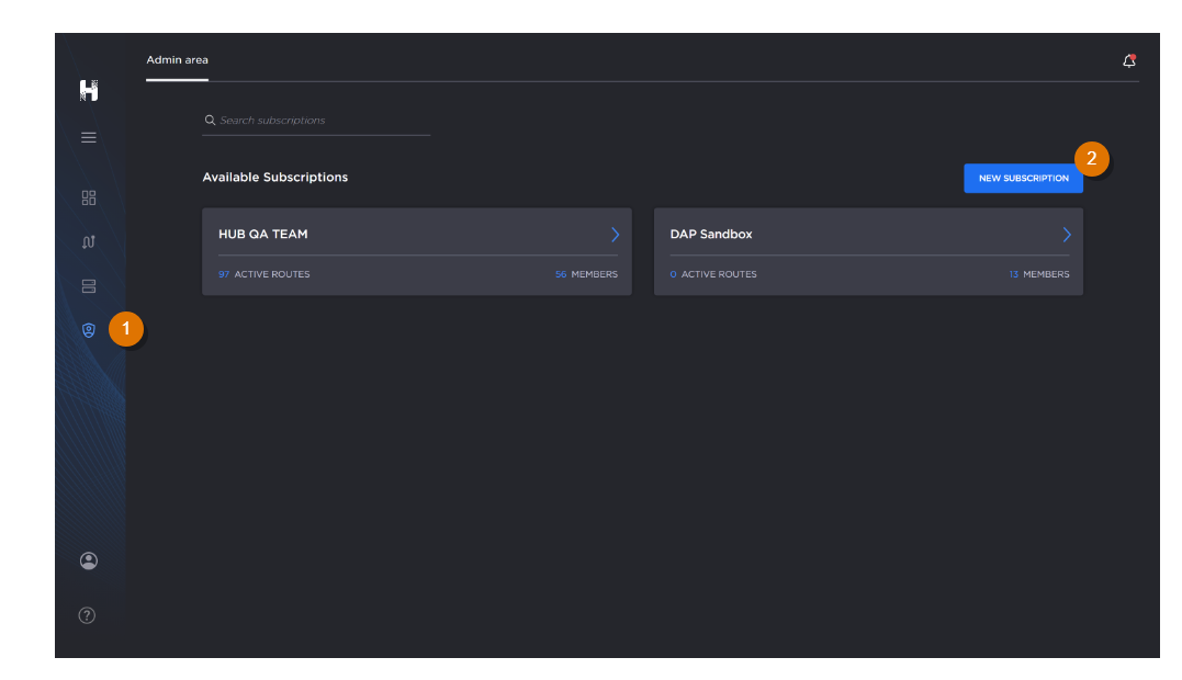 Adding a New Subscription